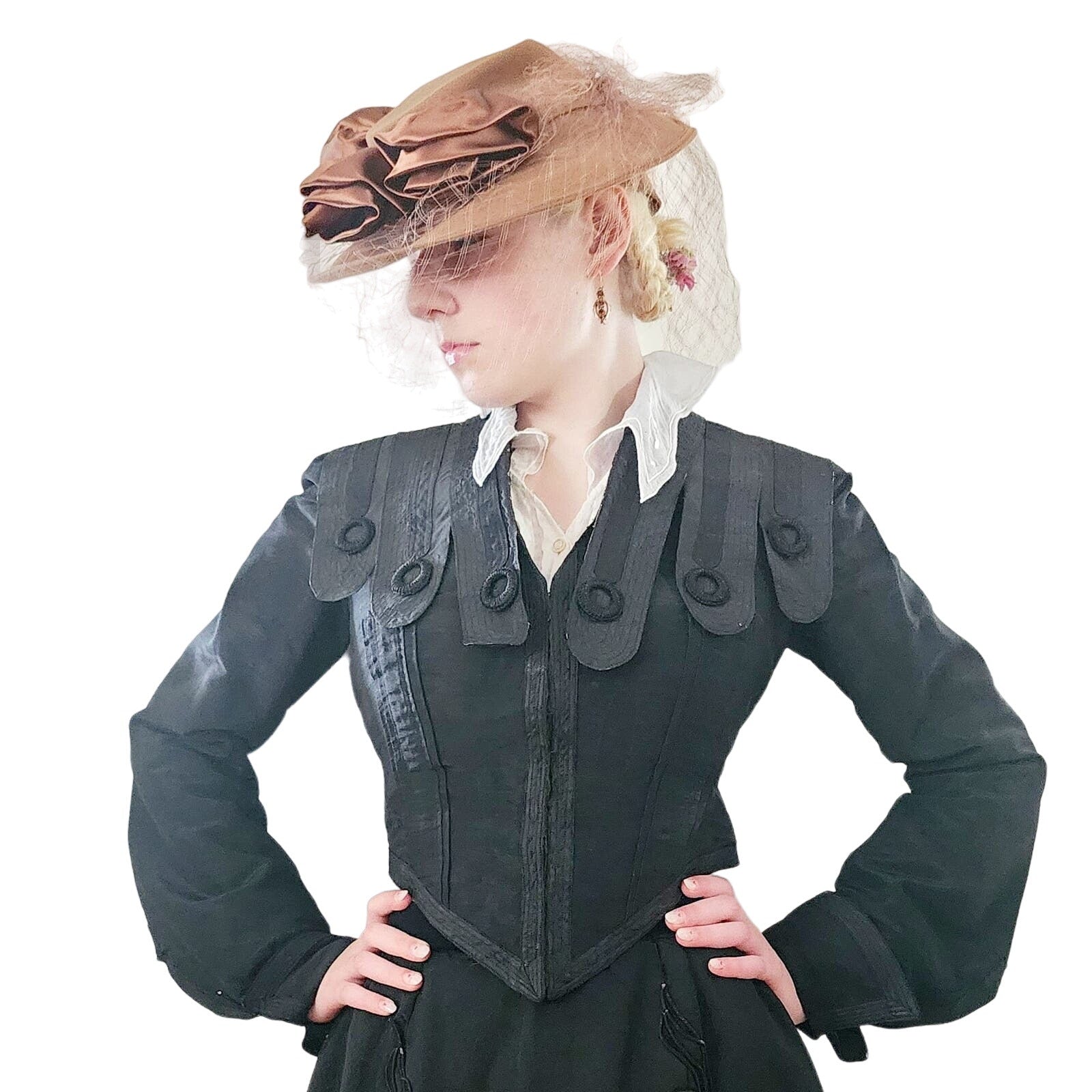 Antique Ladies Jacket Black Silk Edwardian 1900s 1910s – RareJule Vintage