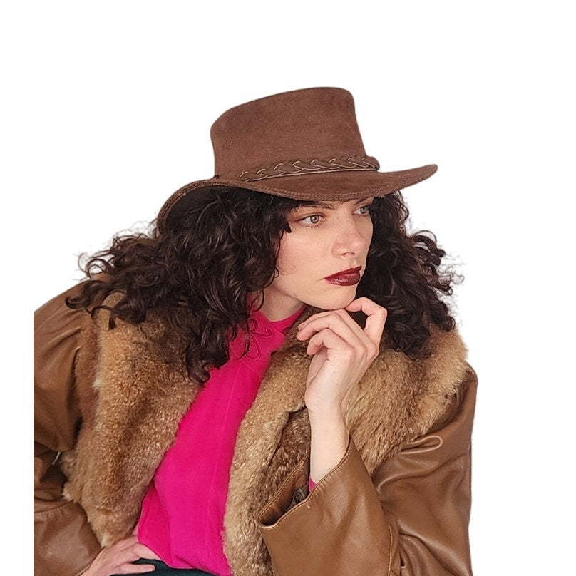 Vintage Brown Suede Hat Overlander Australian Cowboy – RareJule Vintage